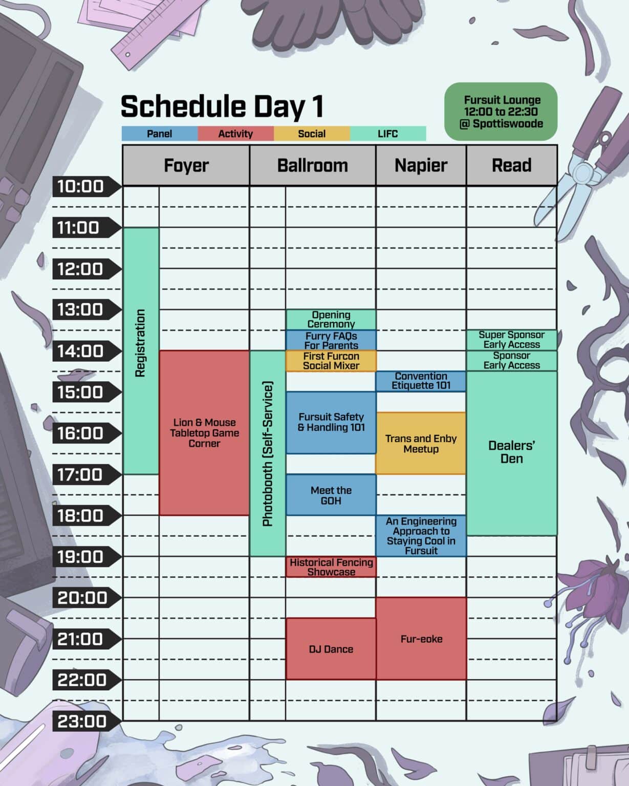 Schedule - Little Island Furcon