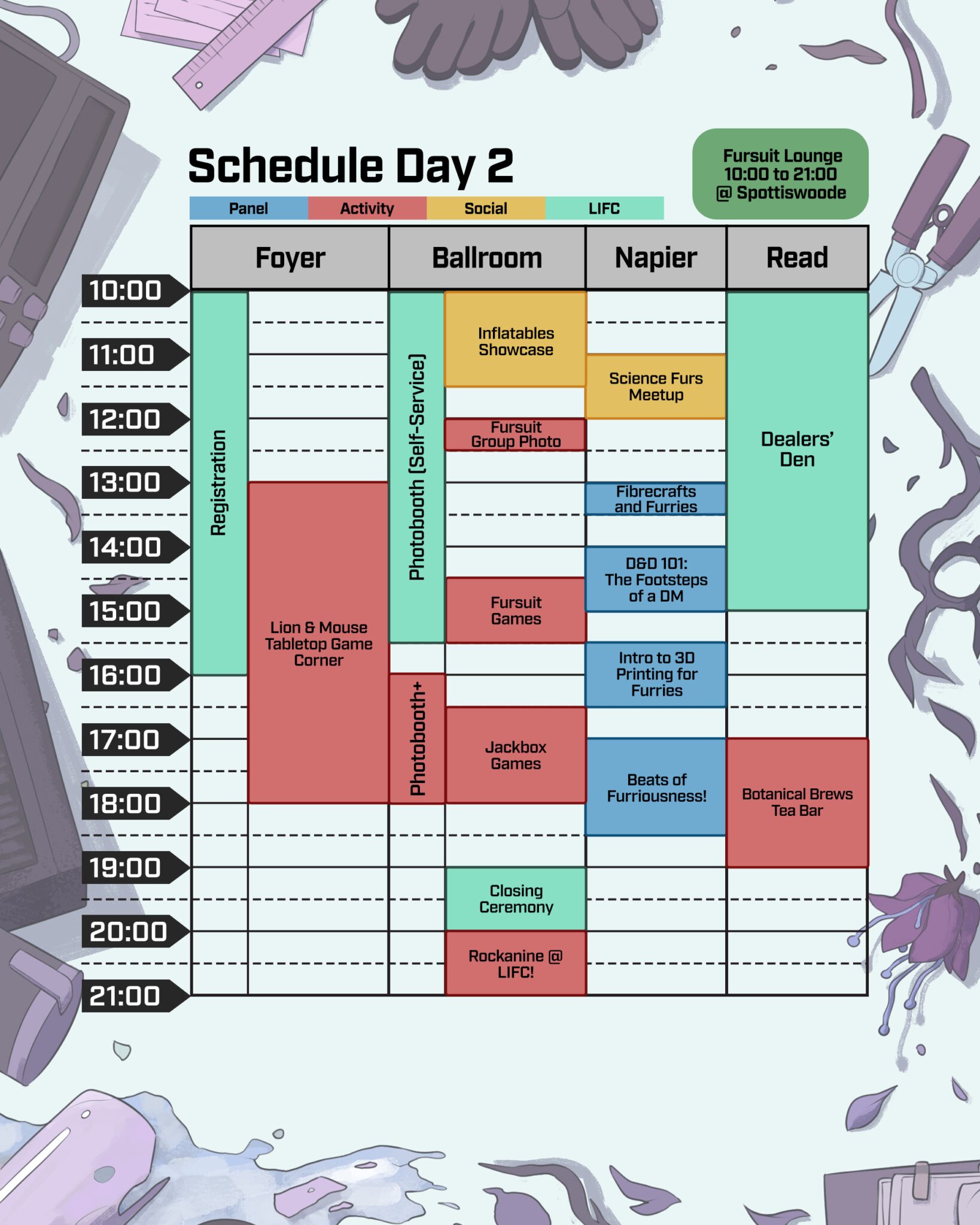 Schedule - Little Island Furcon